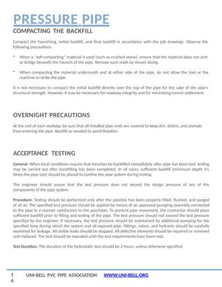 Installation Guide for Gasketed Joint PVC Pressure Pipe | PPTX