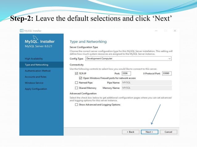 Installation guide for mysql in windows | PPTX | Operating Systems | Computer Software and ...