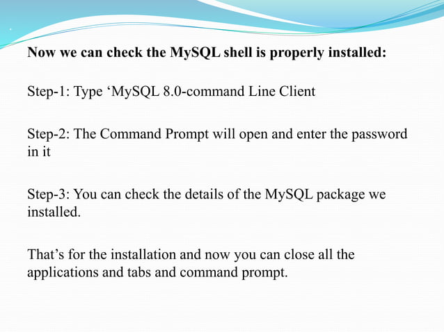 Installation guide for mysql in windows | PPTX | Operating Systems | Computer Software and ...