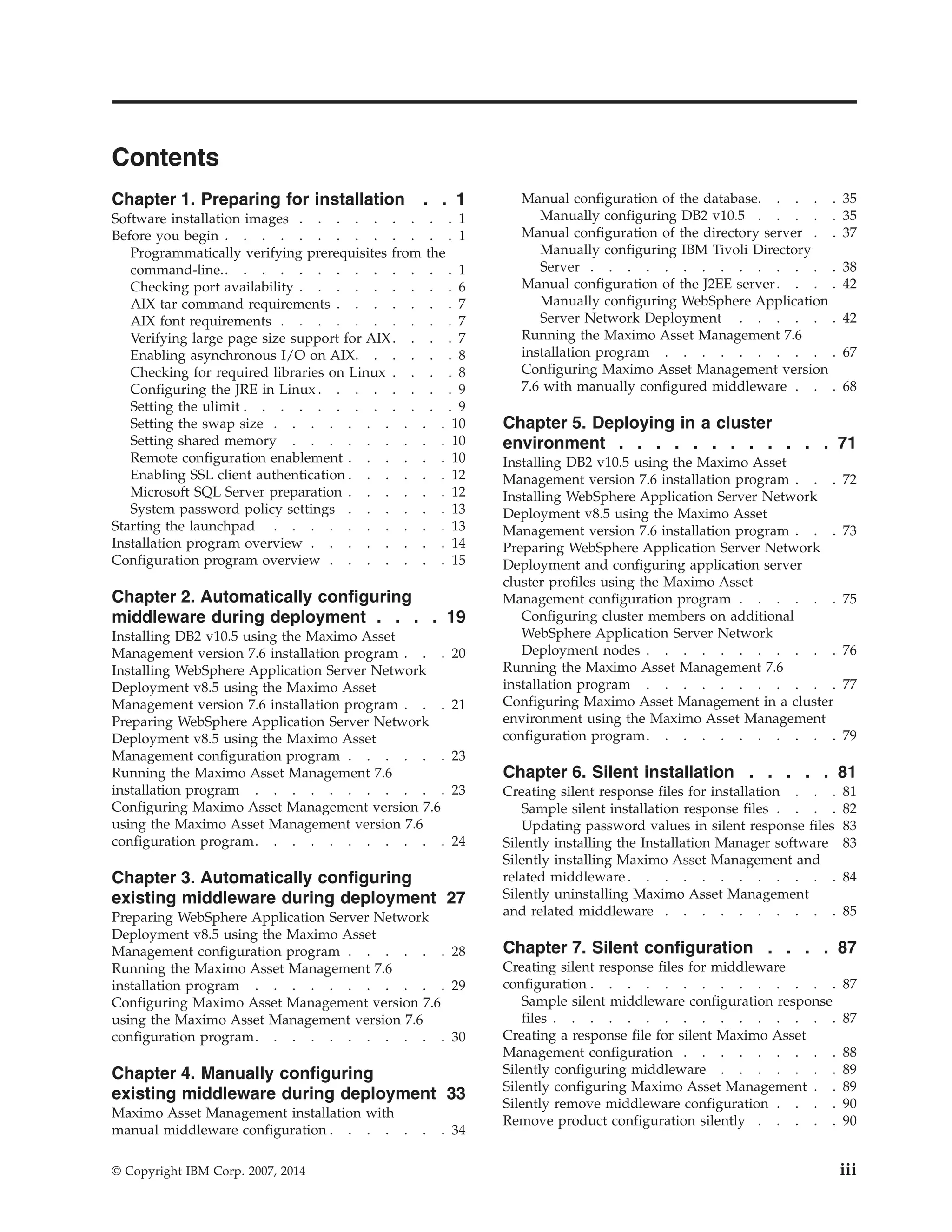 Installation guide (web sphereapplication server,db2,tivoli directory | PDF