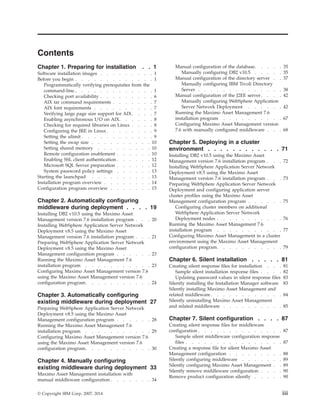 Installation guide (web sphereapplication server,db2,tivoli directory | PDF