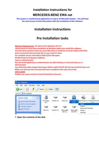 Mercedes Benz MB STAR WIS EPC software installation | PDF