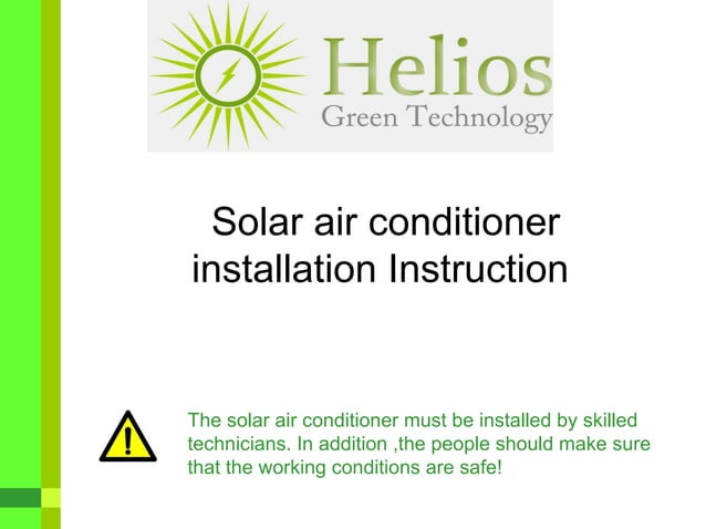 Helios Solar Systems Installation Instructions | PPT