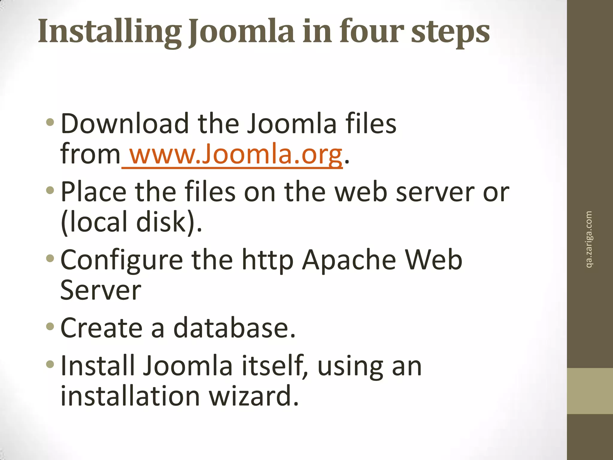 Installation joomla | PPTX