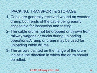 Installation & maintenance of power cable | PPTX