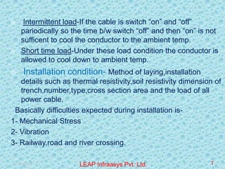 Installation & maintenance of power cable | PPTX