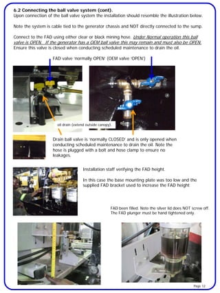 Filtek filtration system - Installation manual for generators-v2 | PDF