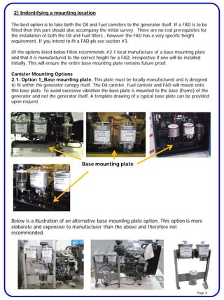 Filtek filtration system - Installation manual for generators-v2 | PDF
