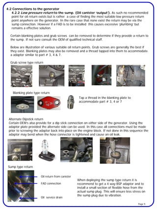 Filtek filtration system - Installation manual for generators-v2 | PDF