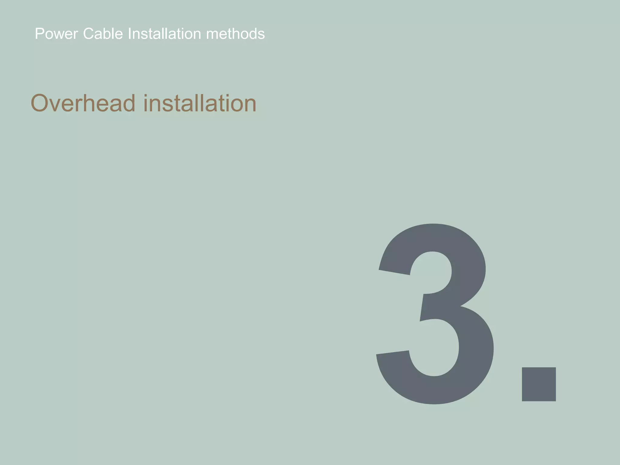 Power cable - Installation methods | PDF