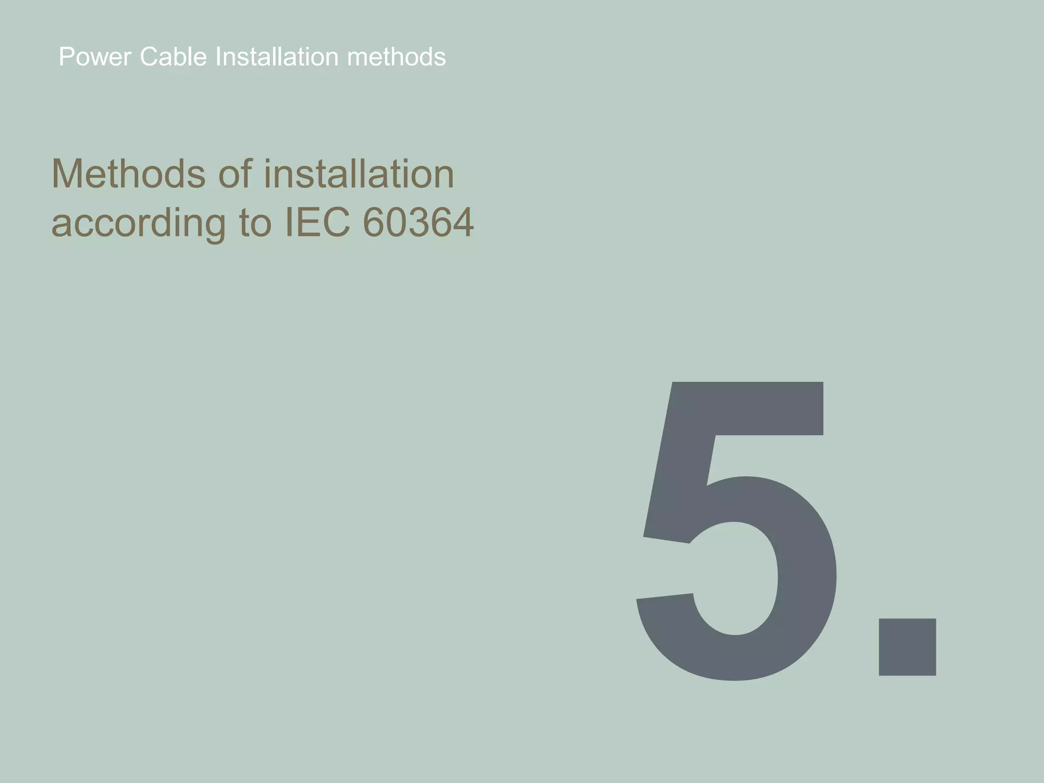 Power cable - Installation methods | PDF