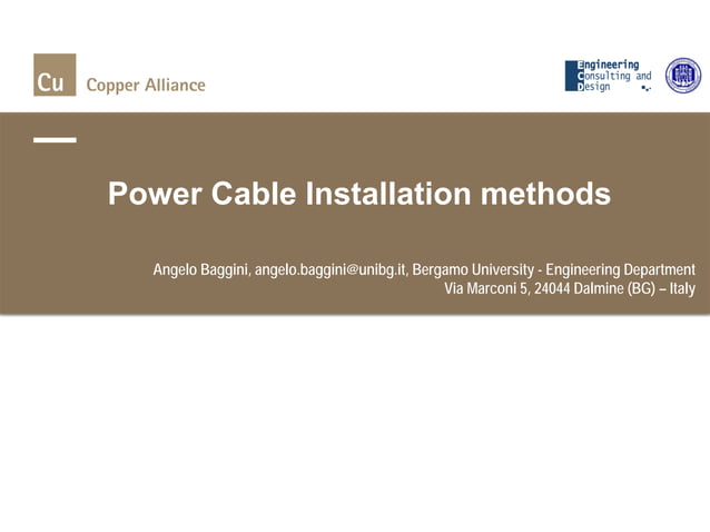 Power cable - Installation methods | PDF | Civil Engineering Industry ...