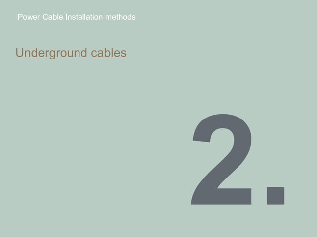 Power cable - Installation methods | PDF | Civil Engineering Industry ...