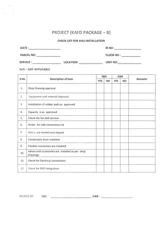 Installation of AHU.PDF