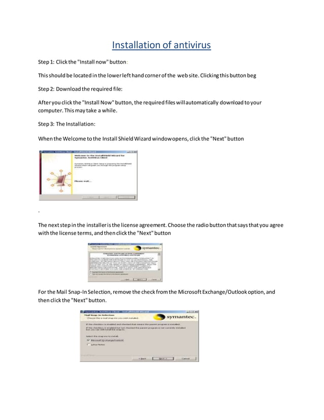 Installation of antivirus presentation by syed mehdi raza | DOCX | Antivirus Software | Computer ...