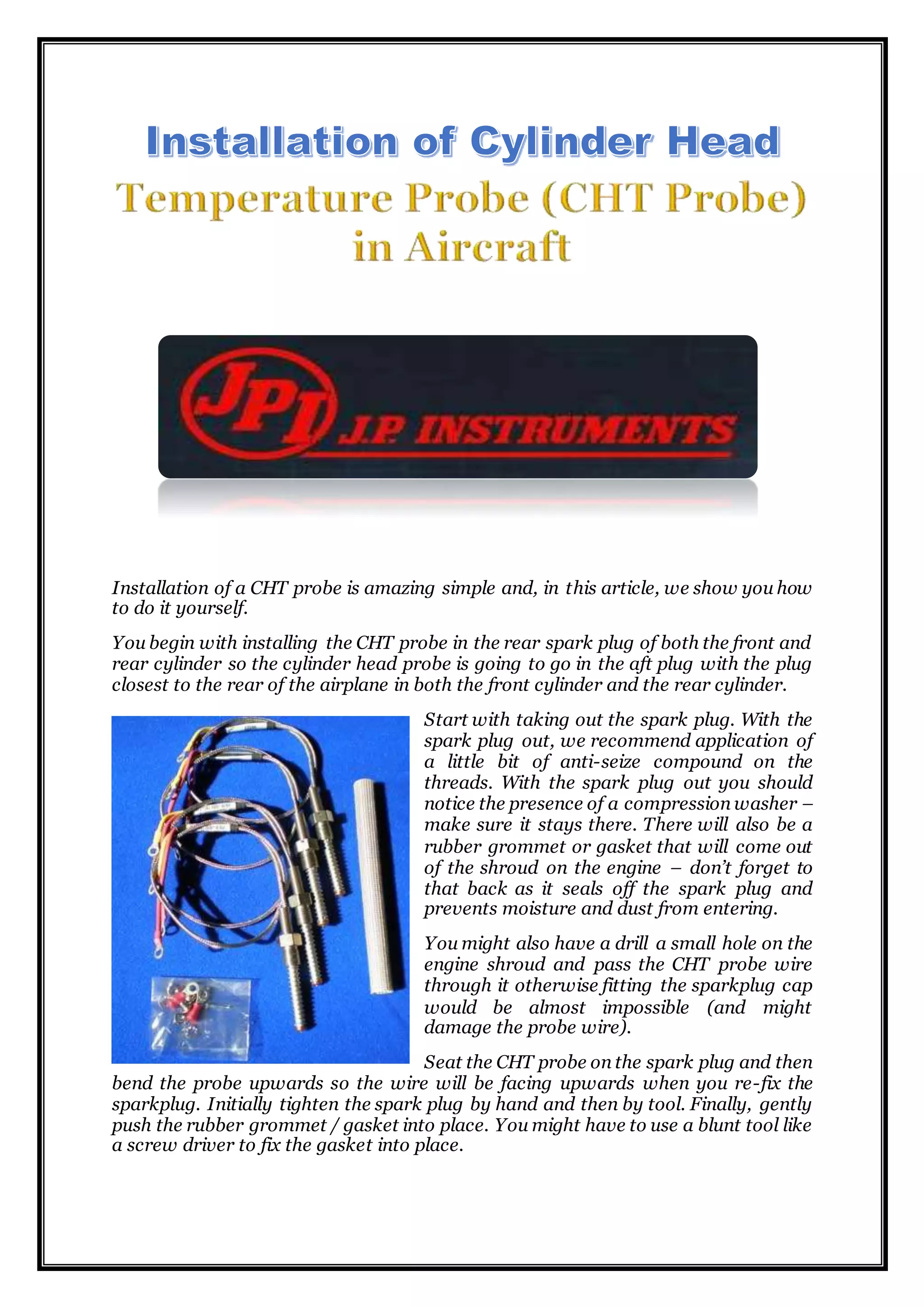 Installation of cylinder head temperature probe | DOCX
