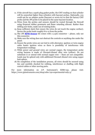 INSTALLATION OF EDM-740 IN AIRCRAFT | PDF