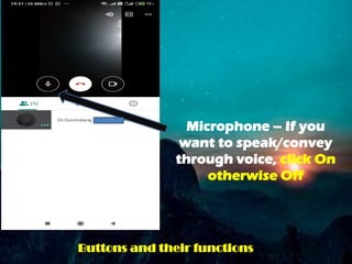 Installation of google meet in mobile, their buttons and functions | PDF