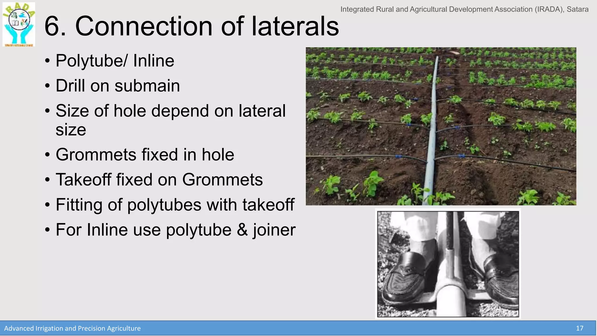 Installation of modern irrigation system | PPTX