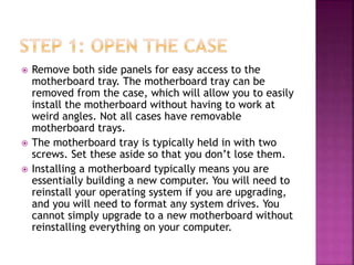 Installation of motherboard | PPTX