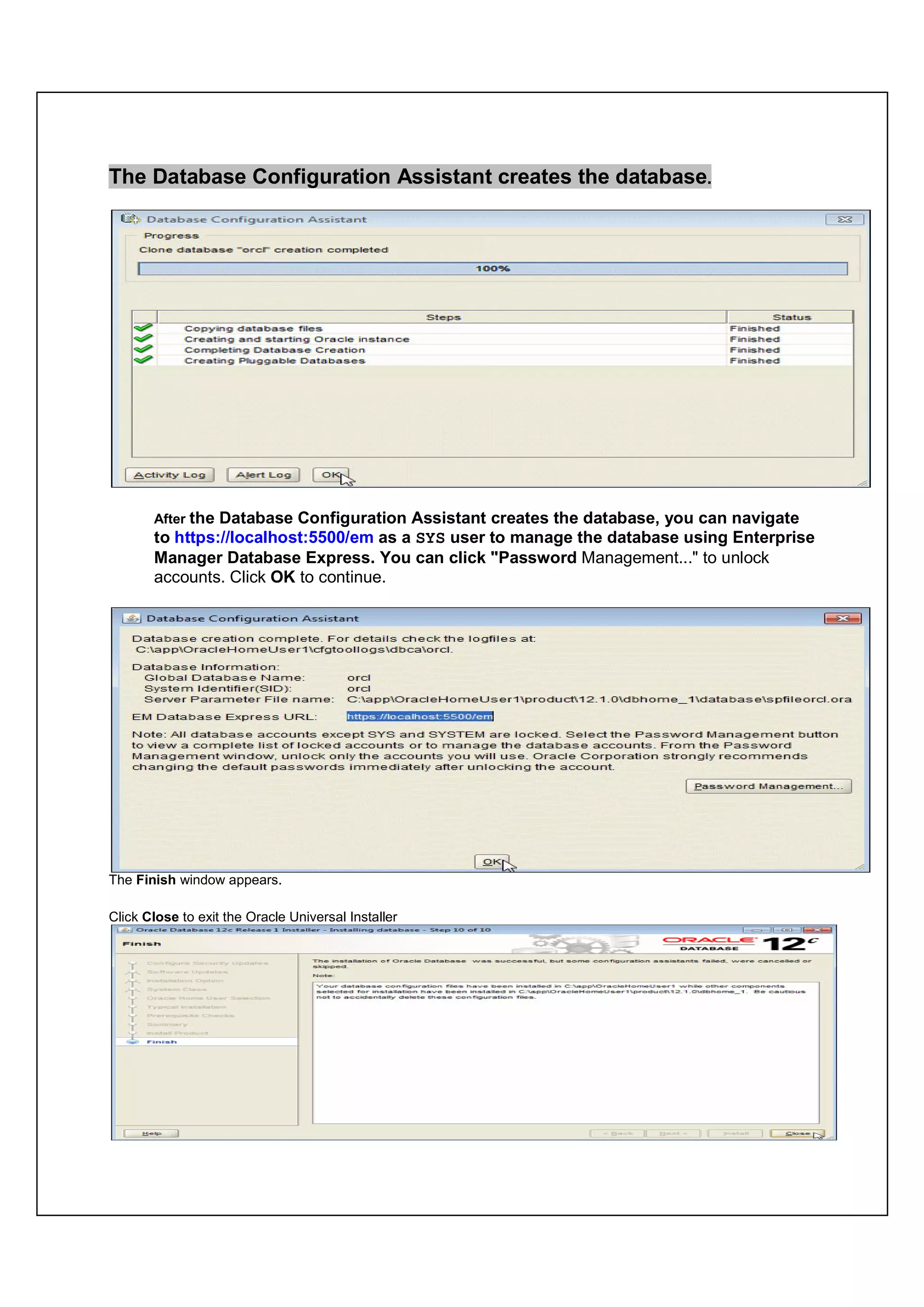 Installation of oracle | PDF