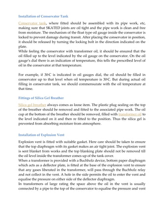Installation of power transformers | PDF