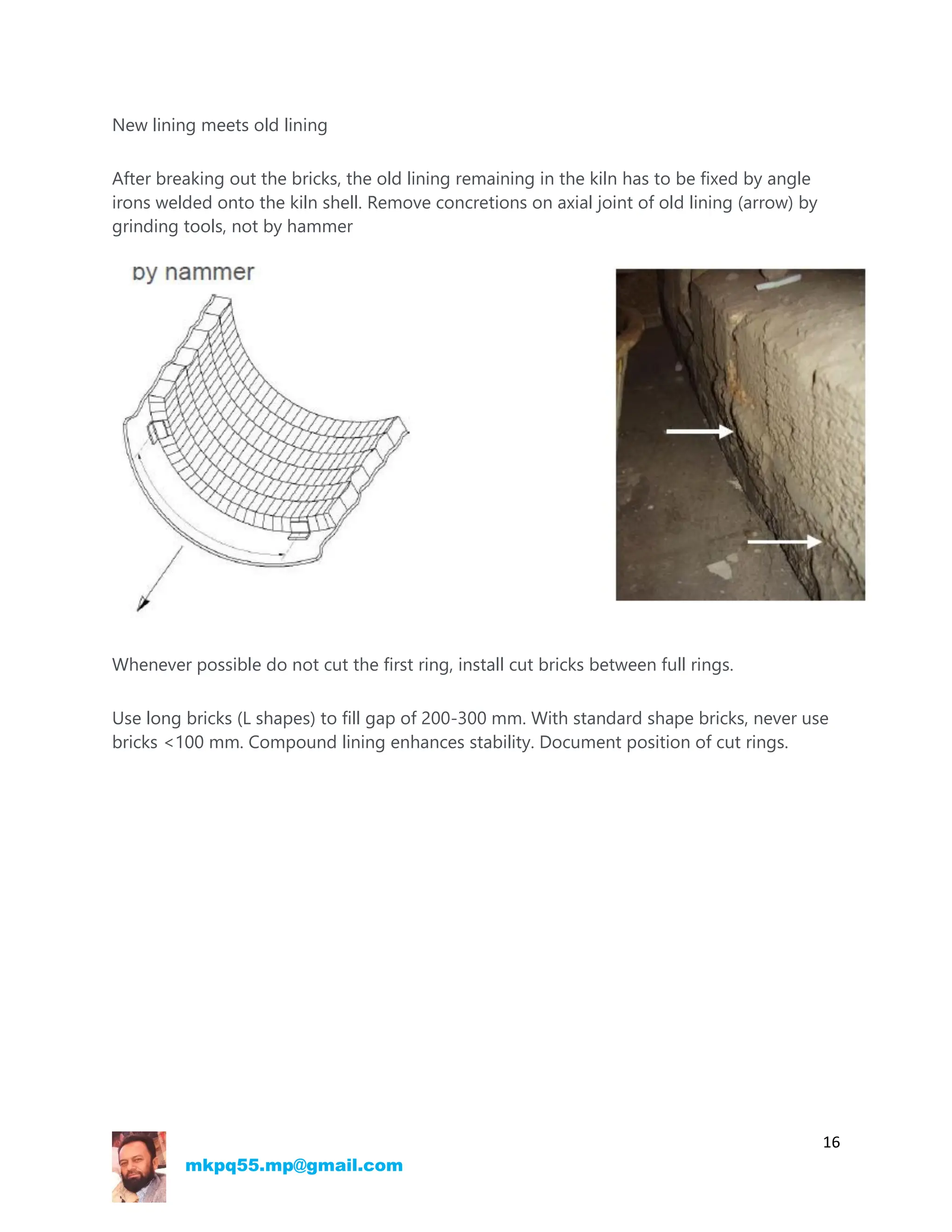 Installation of Rotary Kiln Bricks BY RHI.pdf General information ...