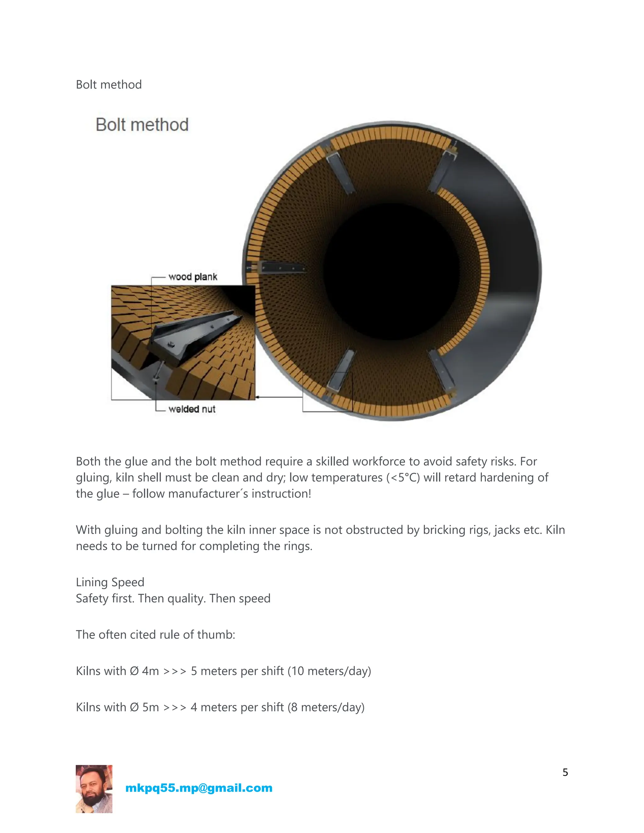 Installation of Rotary Kiln Bricks BY RHI.pdf General information ...