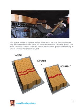 Installation of Rotary Kiln Bricks BY RHI.pdf General information ...