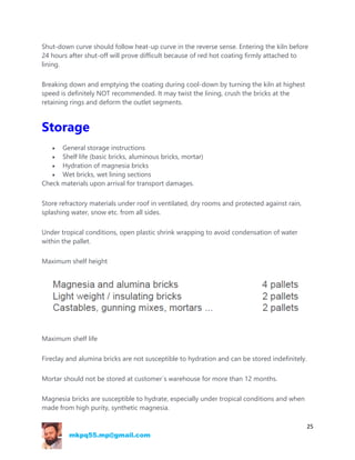 Installation of Rotary Kiln Bricks BY RHI.pdf General information ...