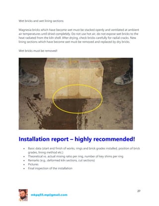Installation of Rotary Kiln Bricks BY RHI.pdf General information ...