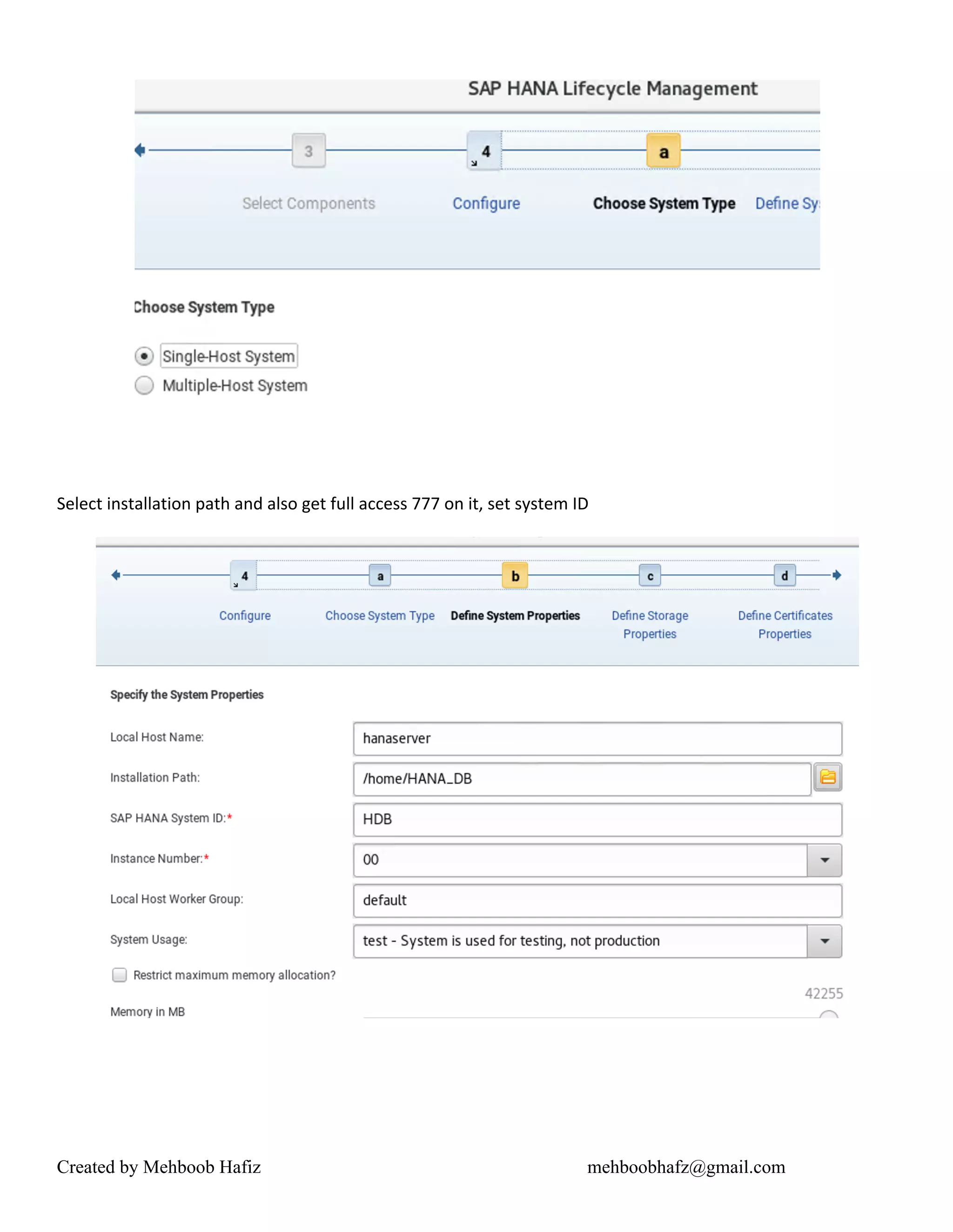 Installation of sap HANA DB system on SUSE Linux | PDF