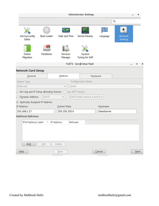 Installation Of Sap Hana Db System On Suse Linux Pdf Operating