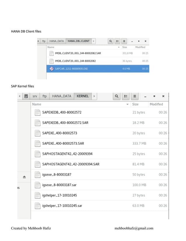 Installation Of Sap Hana Db System On Suse Linux Pdf Operating