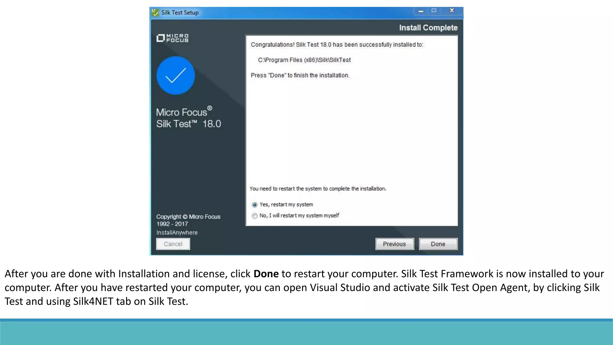 Installation of Silk Test Framework | PPT