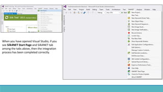 Installation of Silk Test Framework | PPTX