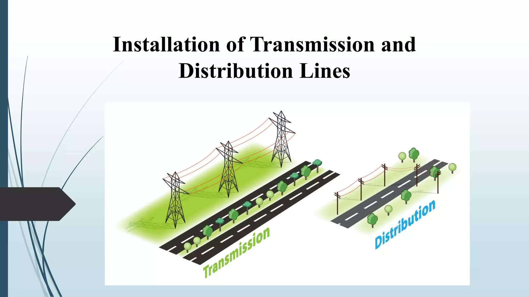 Installation of Transmission and Distribution Lines.pptx | Civil ...