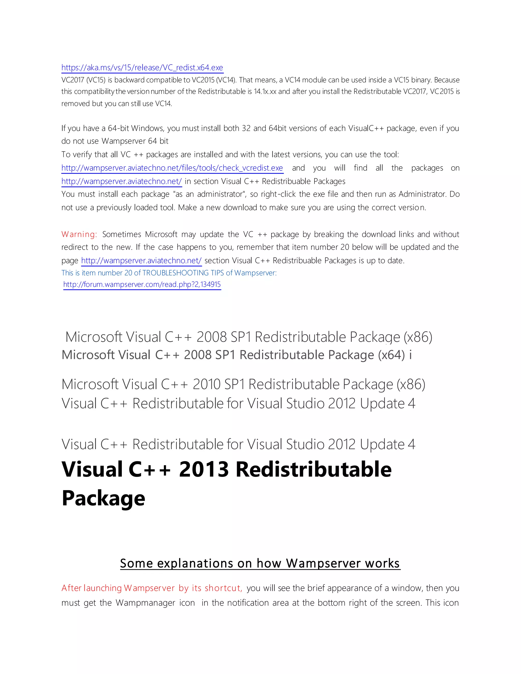 Installation of wampserver | DOCX