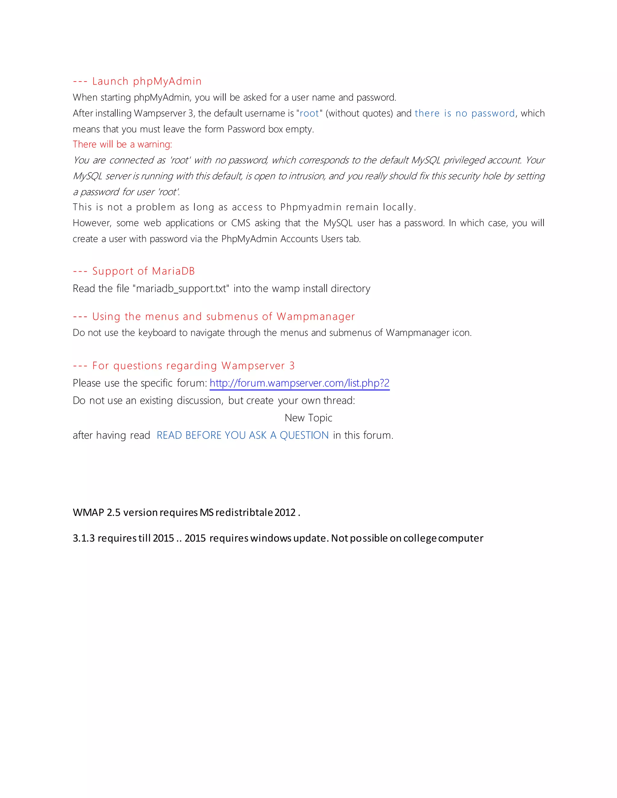 Installation of wampserver | DOCX