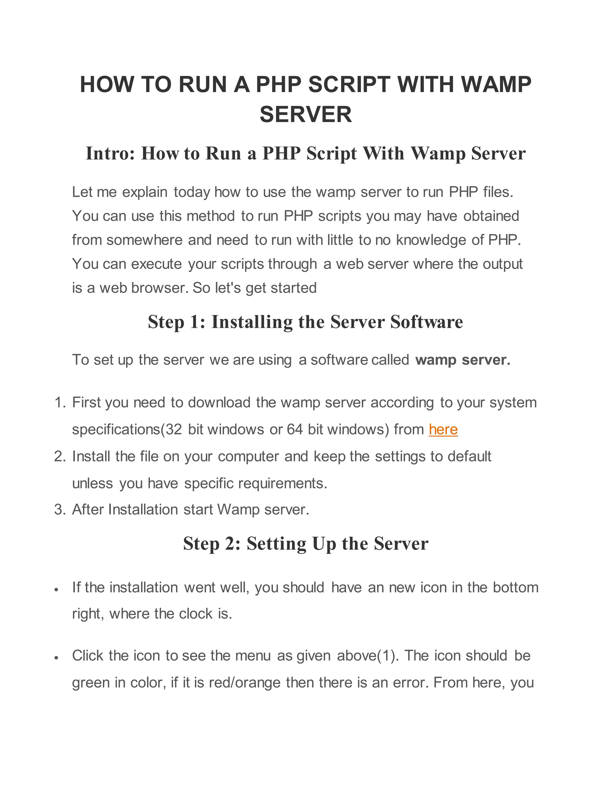 Installation Of Wampserver Pdf 