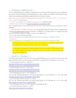 Installation of wampserver | DOCX