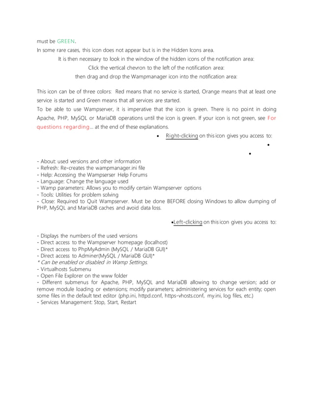 Installation of wampserver | DOCX
