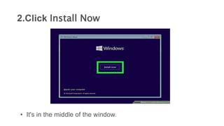 Installation of windows 10 operating system.pptx