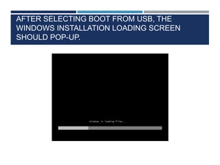 Installation of Windows 7 using USB | PPTX