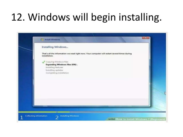 INSTALLATION OF WINDOWS 7 OS.pptx | Operating Systems | Computer ...