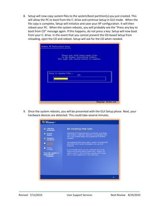 Installation of windows xp | PDF
