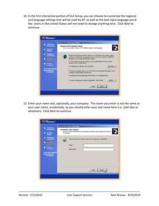 Installation of windows xp | PDF
