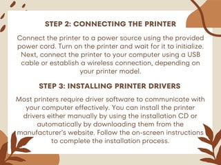 Printer Installation: How To Install Printer? | PPTX