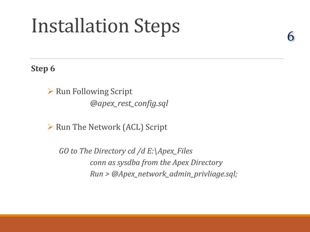 Oracle Apex Installation (EPG) | PPTX | Computing | Technology & Computing
