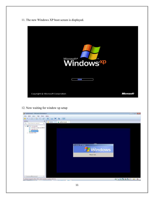 Installation steps about window server 2003 and windows XP in virtualbox | DOCX